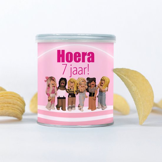 Pringles labels Roblox meisje - traktatie 7 jaar - 10 stuks | bol