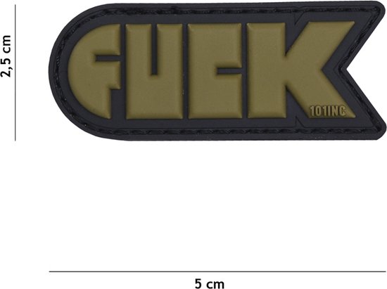 101 Inc Embleem 3D Pvc Fuck Groen 16034 | bol