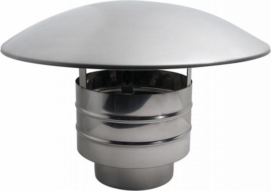 Trekkap RVS - ø120mm - Trekkende regenkap - Universeel - Enkelwandig ...
