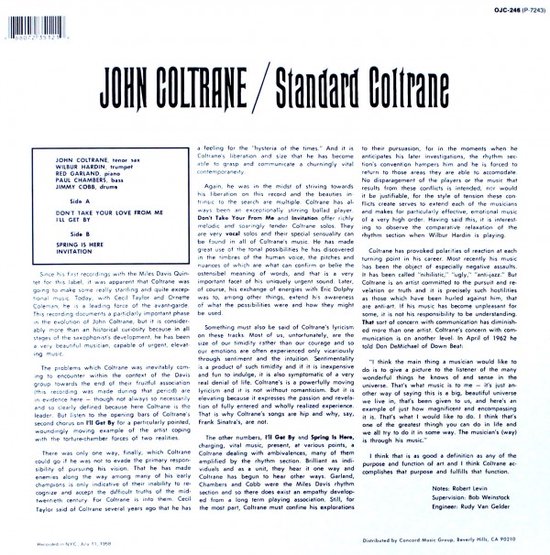 Standard Coltrane (Blue Vinyl), John Coltrane | Muziek | bol