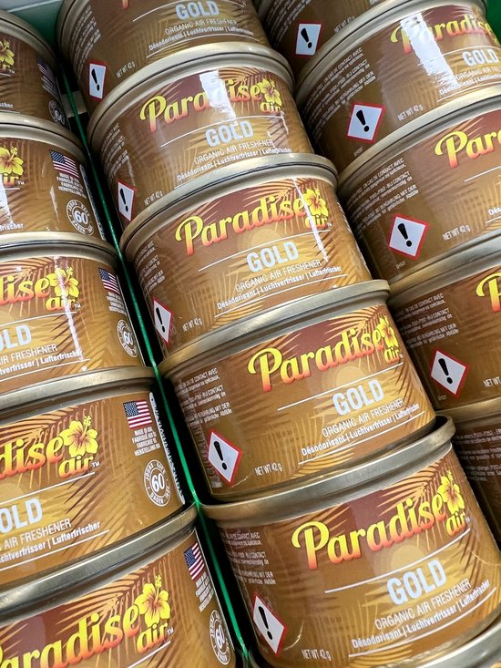 Paradise Air Car Air Freshener Gold - 18 stuks - incl Doseerdeksel | bol