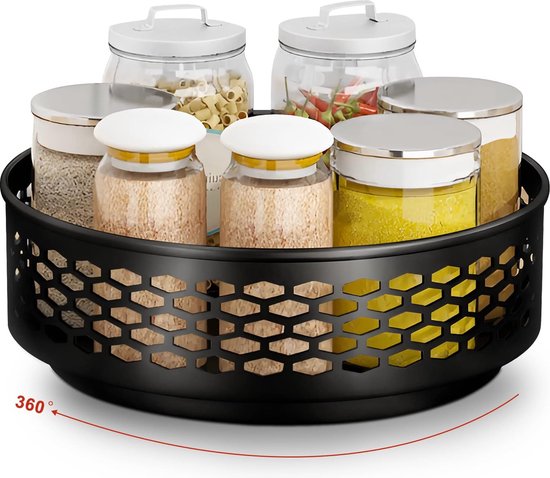 Lazy Susan Koelkastorganizer, draaiplateau, keukenorganizer, met antislip,... | bol