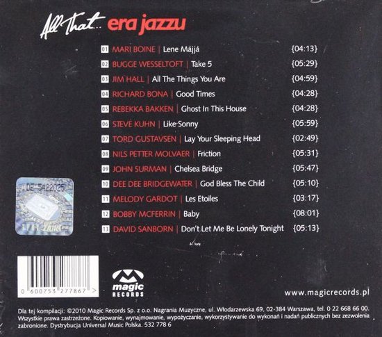 All That Era Jazzu (digipack) [CD], various artists | Muziek | bol