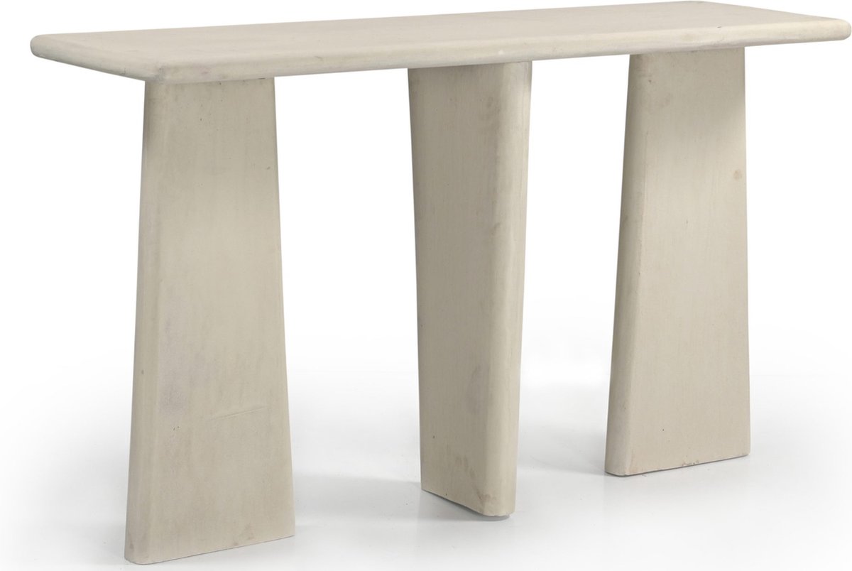 Sidetable Beige - Mangohout - 130cm - Sidetable Chiara - Giga Meubel | bol.com