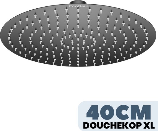 EcoRain© Waterbesparende Regendouchekop Tyler Rond 40 CM Zwart - 30% Waterbesparend -... | bol