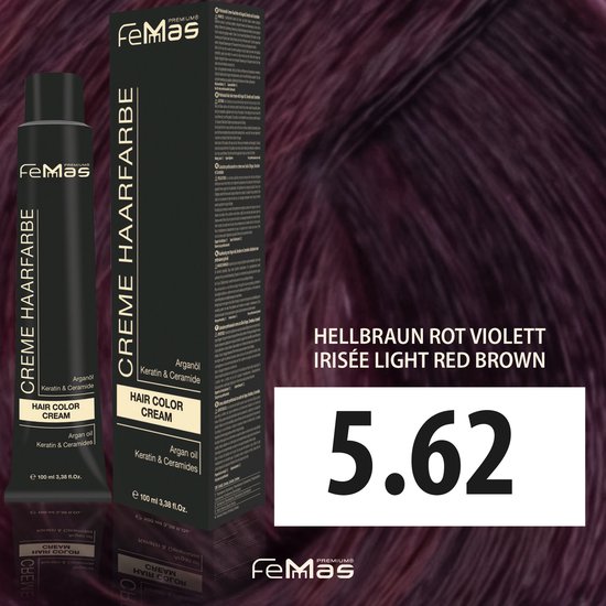 Femmas (5.62) - Haarverf - Lichtbruin Rood Paars - 100ml | bol