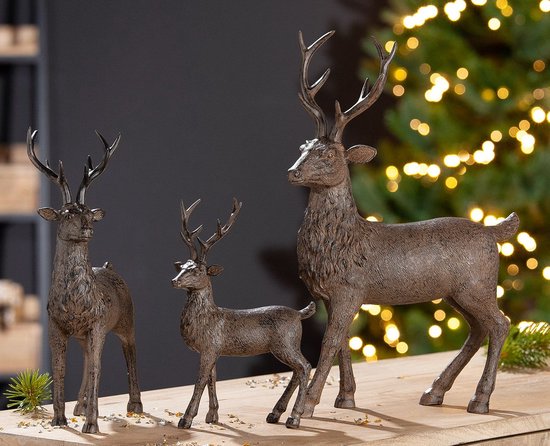 Hert polyresin Medium 27,5 cm hoog - kerstfiguur - kerstdecoratie ...