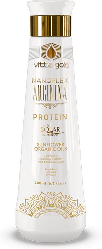 Vitta Gold Nanoplex Arginina Organic Smoothing Protein Solar Technology ...