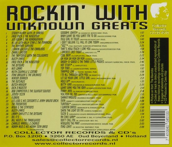 Various Artists - Rockin' With Unknown Greats (CD), various artists ...