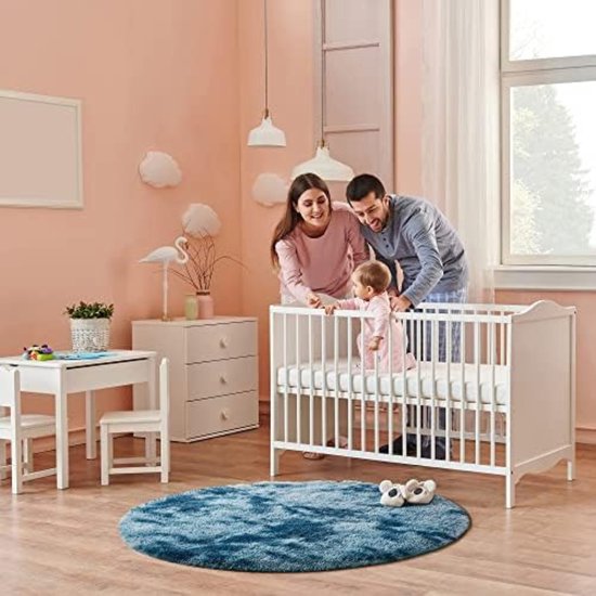 Zacht Cosy Fluffy Shaggy Vloerkleed Rond - Woonkamer Slaapkamer Hal ...