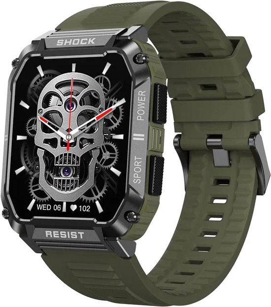 Valante FitMax Smartwatch - Smartwatch Heren - Groen - 53 mm ...