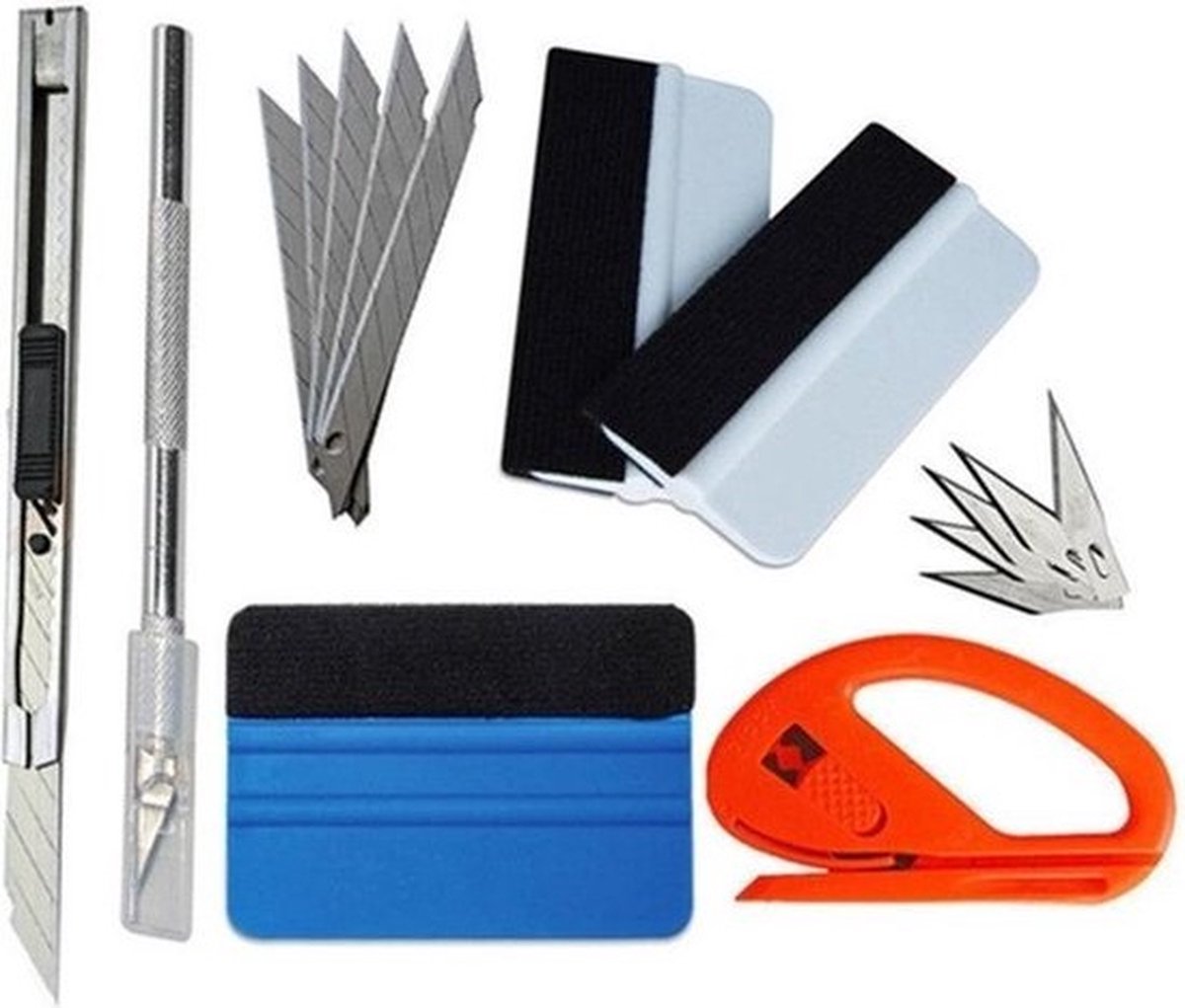 RAMBUX® - Wrap Set Auto - Rakel & Mesje voor Wrap Folie Auto - Car Wrap ...