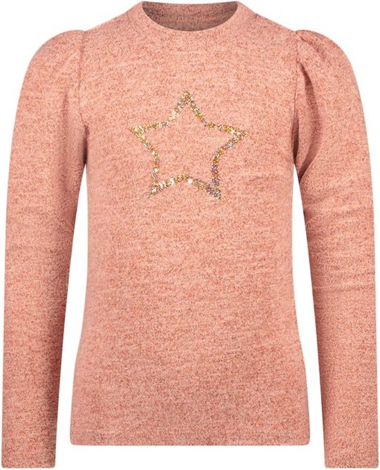 Meisjes top melee puffy met pailletten - Oud roze | bol