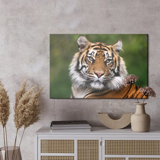 Schilderijkoning - Canvas Schilderij Portret Van Een Bengaalse Tijger ...