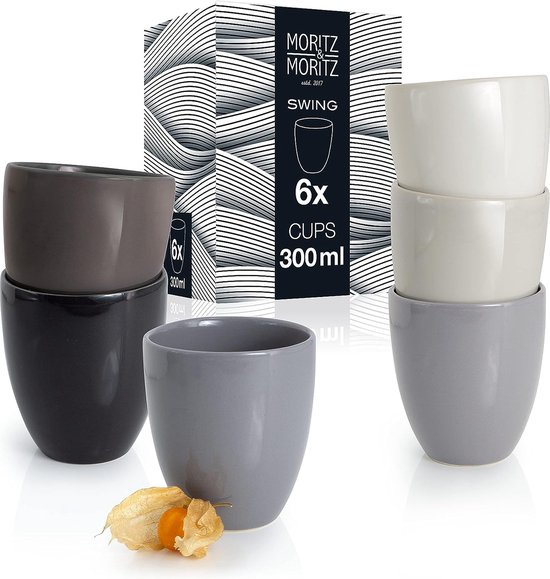 Tasse Cappuccino Set De 6 Tasses à Café Swing 300 Ml - Tasse à Café ...