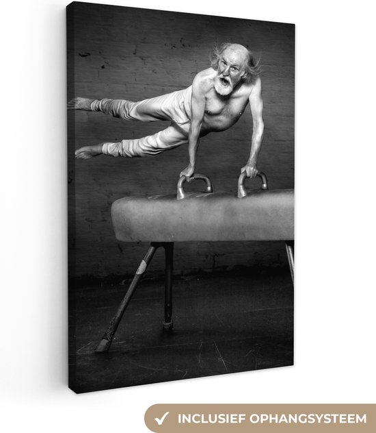 Canvas schilderij - Man - Bok - Turnen - Sport - Foto op canvas ...