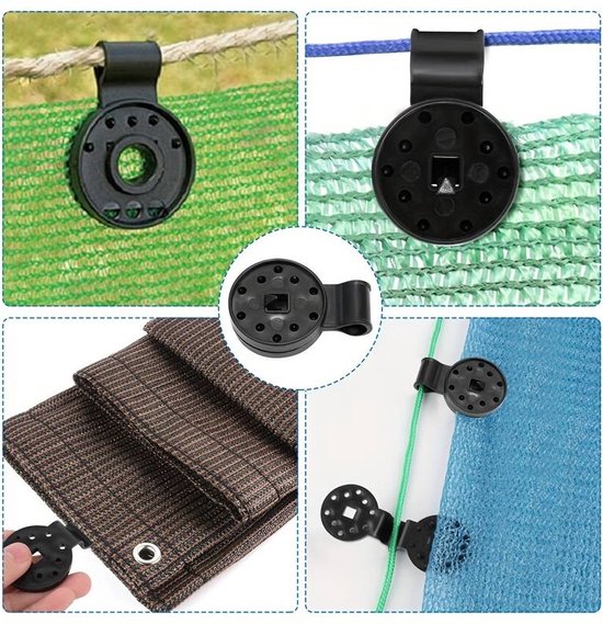 50 Bevestigingsclips - Schaduwdoek - Zeildoek Windscherm ...