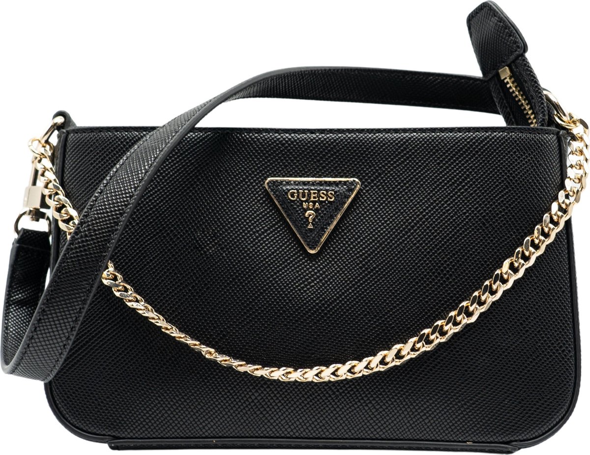 Guess Brynlee Trip Compartment Dames Handtasje - Zwart - One Size | bol.com