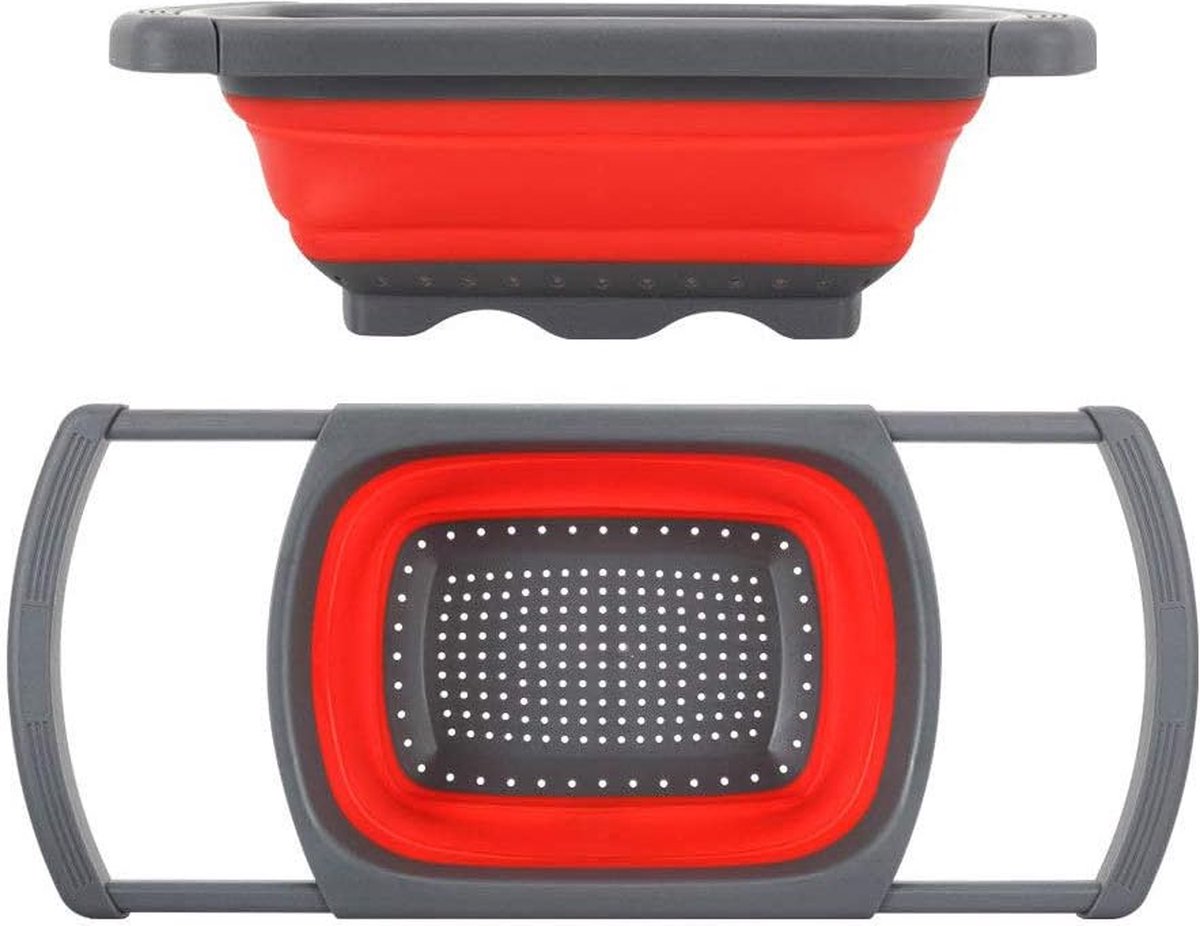 Inklapbaar vergiet, BPA-vrije siliconen vouwzeven en vergiet - plastic ...