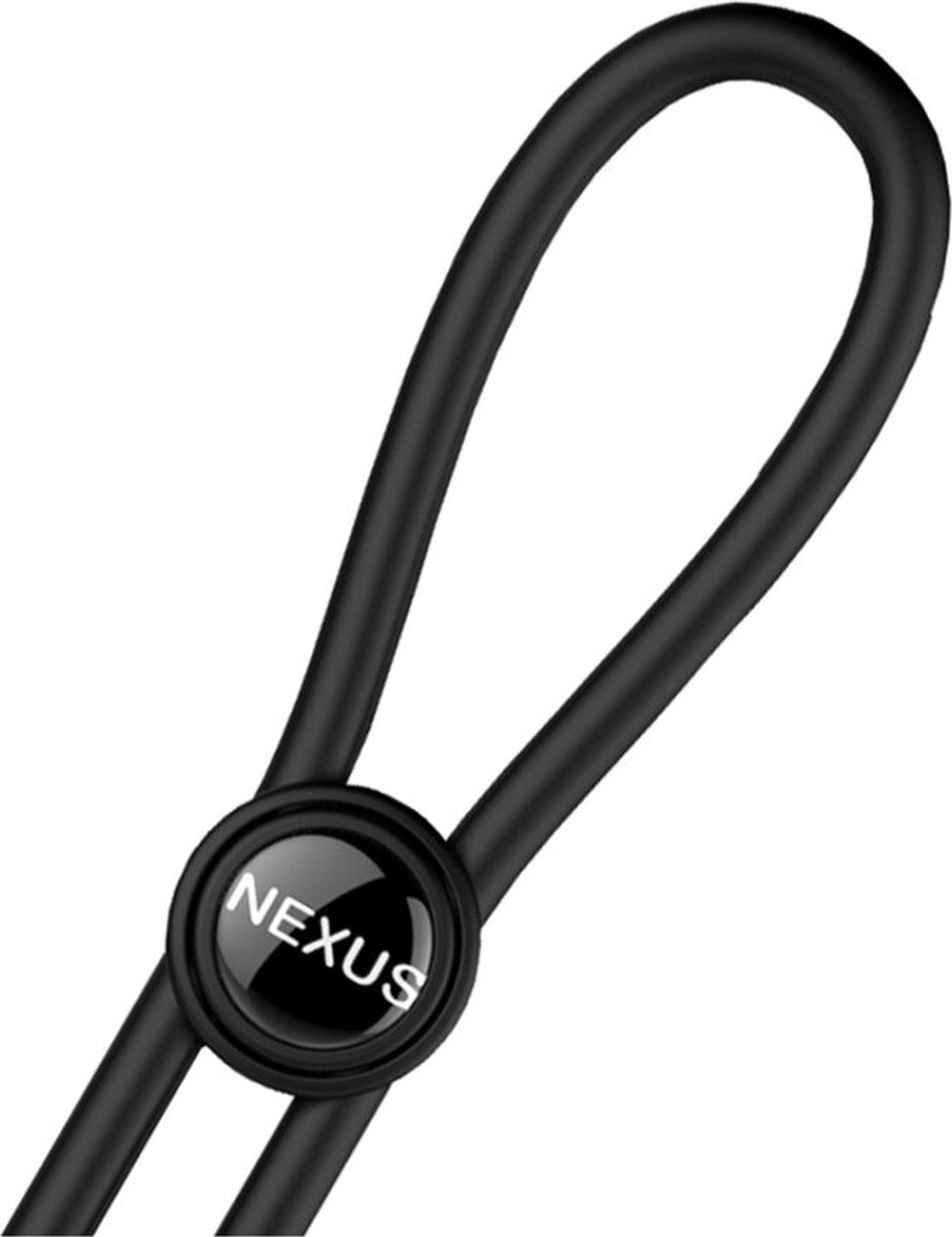 Nexus - Forge Double Adjustable Lasso Silicone Cock Ring Zwart | bol