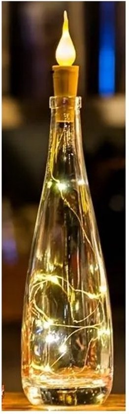 Kaarsvlam 10 LED warm white voor in fles of bloemstuk incl batterijen ...