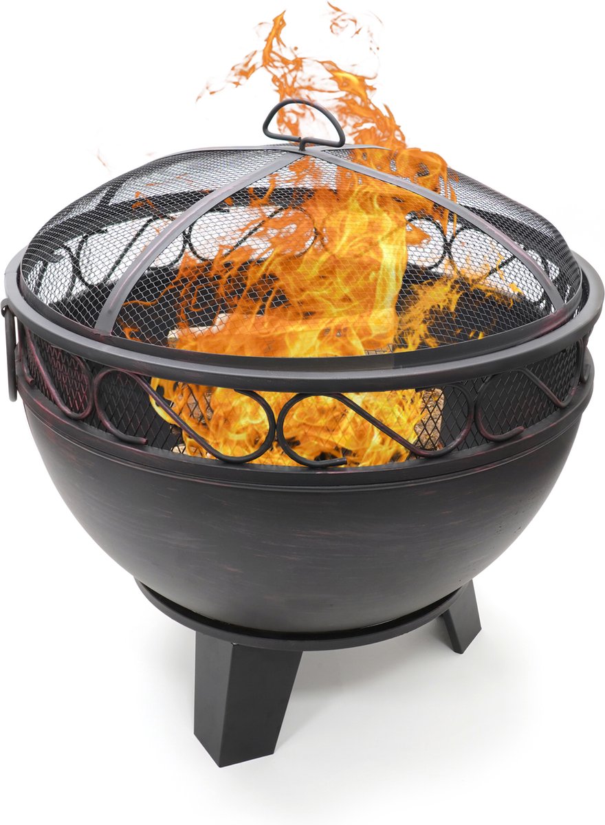 HEAT Brasero Boble Ø60 cm - L 60 x L 60 x H 40 cm - Acier - - Brasero ...