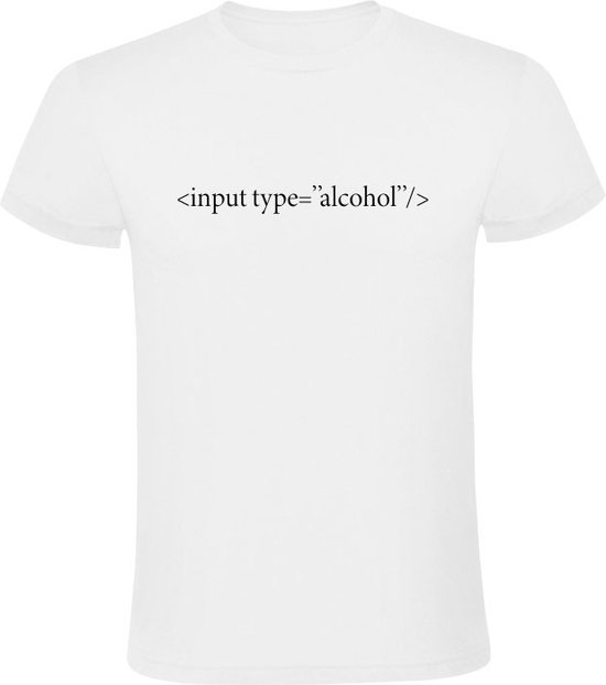 Input type alcohol Heren T-shirt - computer - code - drank ...