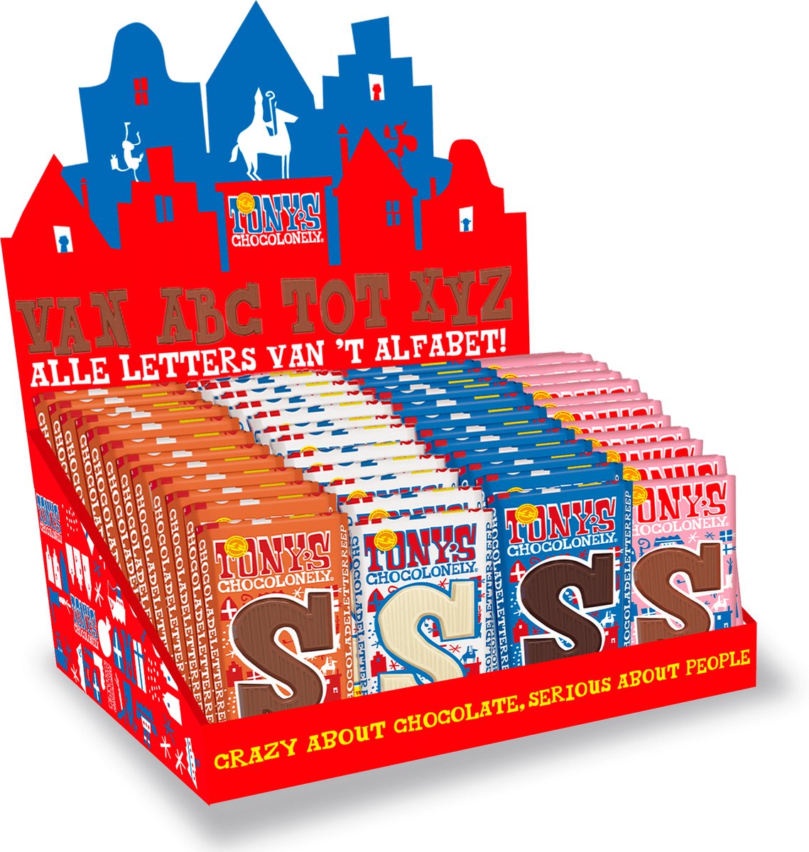 Tony's Chocolonely Chocolade Letters S Display - Kantoor Cadeau ...