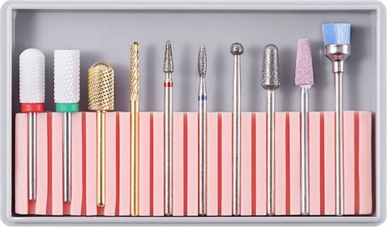 Nagelfrees Bitjes - 10 stuks - Roestvrij - Keramisch - Manicure en ...