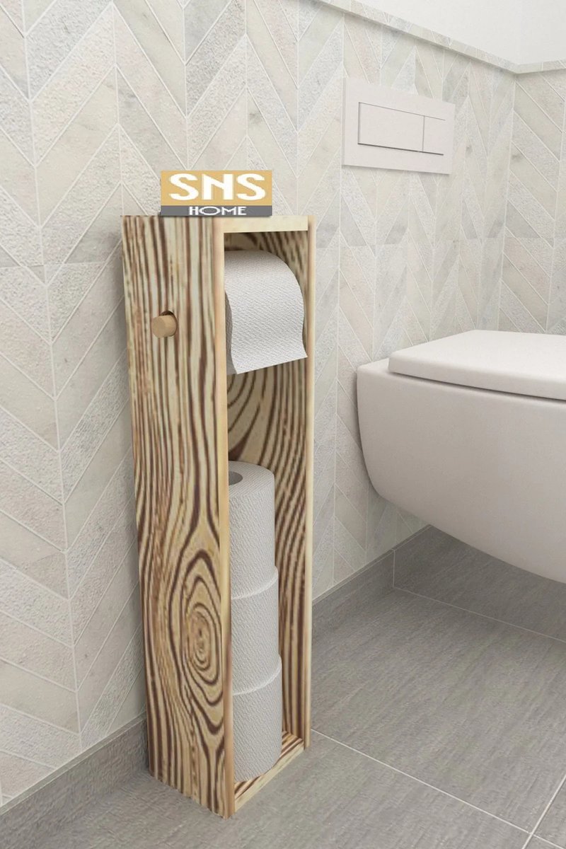 Toiletrolhouder - Wc-Papierhouder - Houten Toiletrolhouder - Wc ...