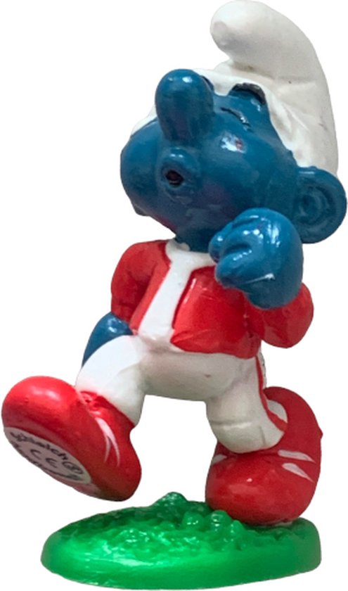 Joggende Smurf - in rode tenue - 20172 - rennend - 6 cm | bol