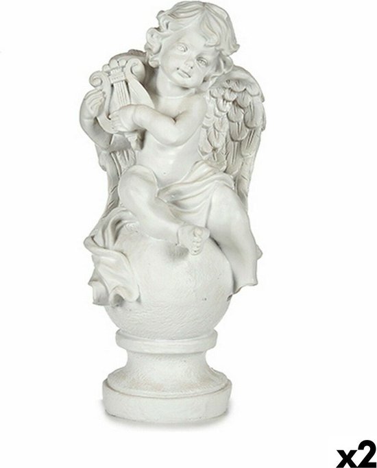 Decoratieve figuren Engel Wit 22 x 22 x 48 cm (2 Stuks) | bol