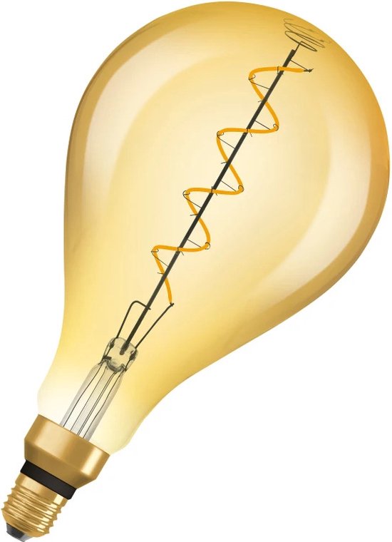 Osram Vintage 1906 LED E27 Peer Filament Goud 5W 300lm - 820 Zeer Warm Wit | Vervangt 40W | bol