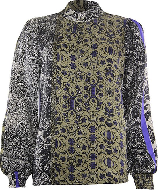 Poools blouse 333229 - Olive/Black | bol