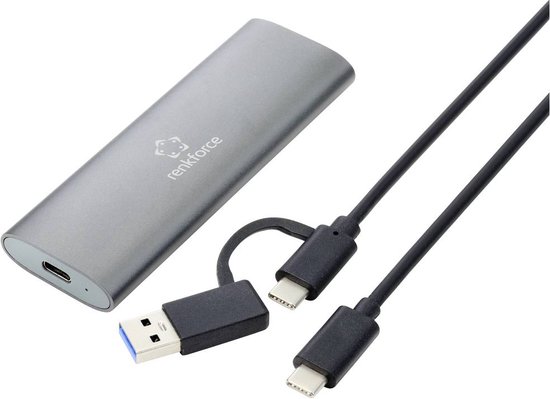 Renkforce RF-ENC-200 M.2 SSD-behuizing USB-C 3.2 Gen 2 10 GBit/s M.2 ...