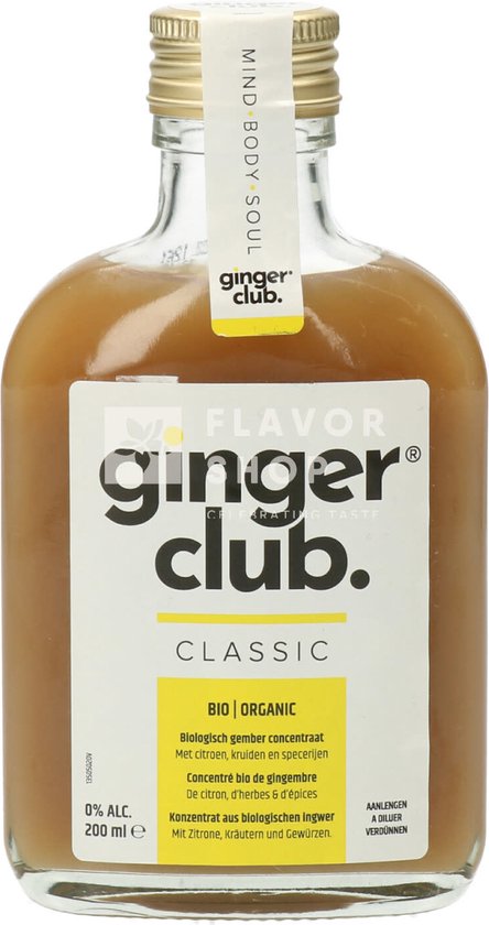 Gingerclub - Gingerclub Classic 200ml BIO - 1 stuks - Biologisch ...