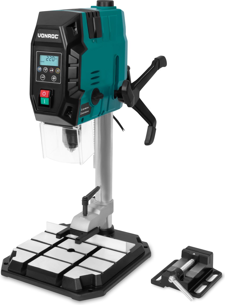 VONROC kolomboormachine 900W – tafelboormachine – digitaal ...