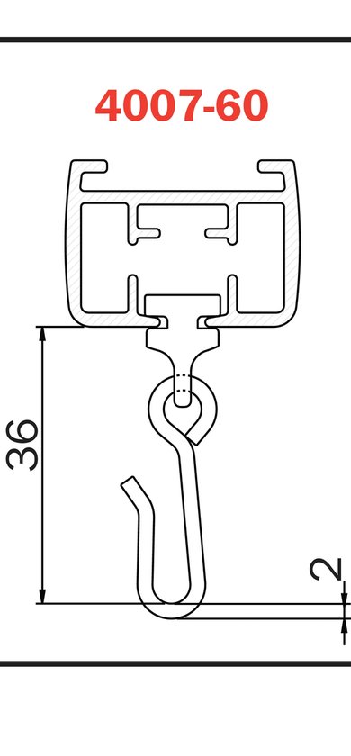 25 st. Goelst/qrail Draaiglijder met RVS-haak wit (4007-60-GR ...