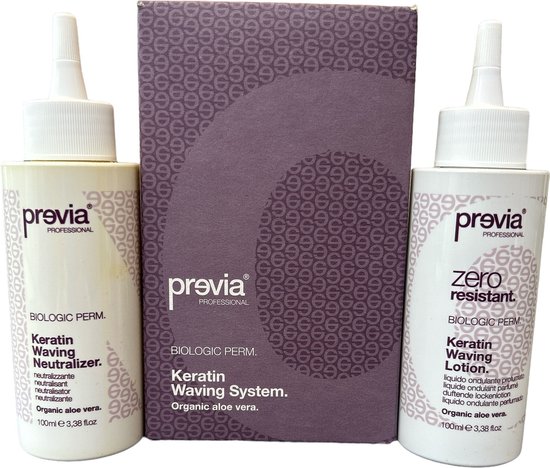 previa Professional Keratin Waving System zero resistant 2 x 100ml | bol