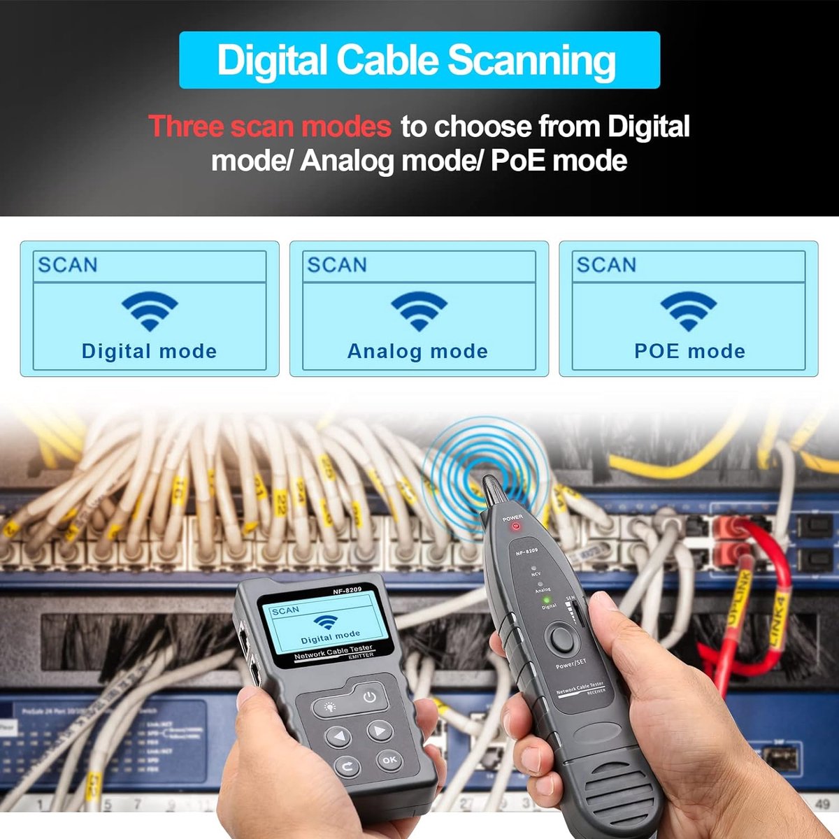 Elysium Netwerk Tester Set - Netwerk Tester - UTP tester - Kabel tester ...