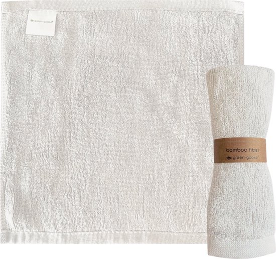 green-goose® Bamboe Wasdoekjes | 6 Stuks | Wit | 26 x 26 cm | Voor baby ...