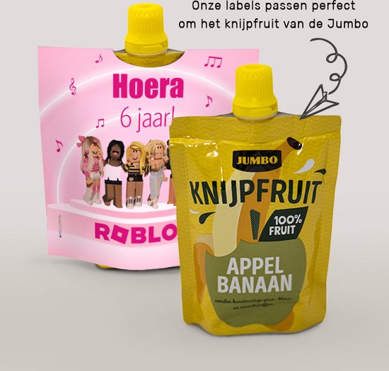 Wikkel voor knijpfruit Roblox meisjes - traktatie 6 jaar - 10 stuks ...