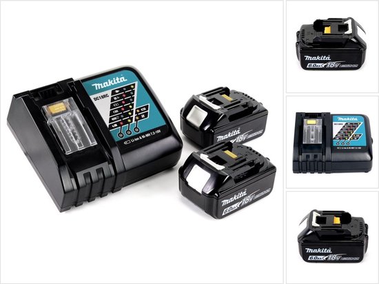 Makita Power Source Kit Li 18V met 2x BL1860B Akku 6,0Ah + 1x DC18RC Oplader ( 199480-6 ) | bol.com