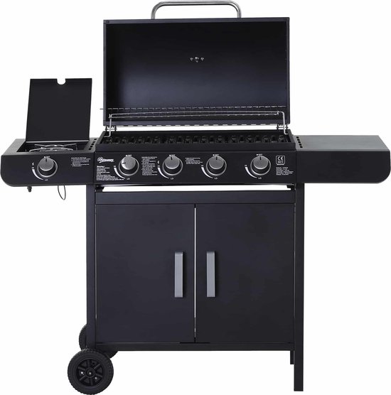 Gasgrill Bbq Trolley Met 3 Branders 1 Zijbrander Reduceerslangen Kast ... Gasgrill Bbq Trolley Met 3 Branders 1 Zijbrander Reduceerslangen Kast ...