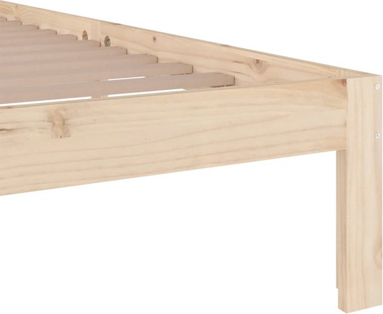 The Living Store Bedframe massief hout 120x200 cm - Bedframe ...