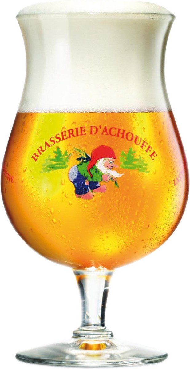 La Chouffe Bierglazen op Voet 33cl set van 6 stuks - Bier Glas 0,33 l - Bolle Vorm -... | bol.com