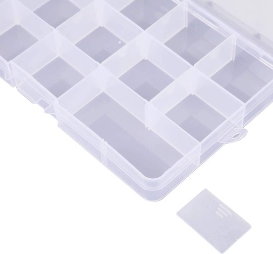 15 Stuks Plastic Opbergdoos Verstelbare Compartimenten Assortiment Doos ...