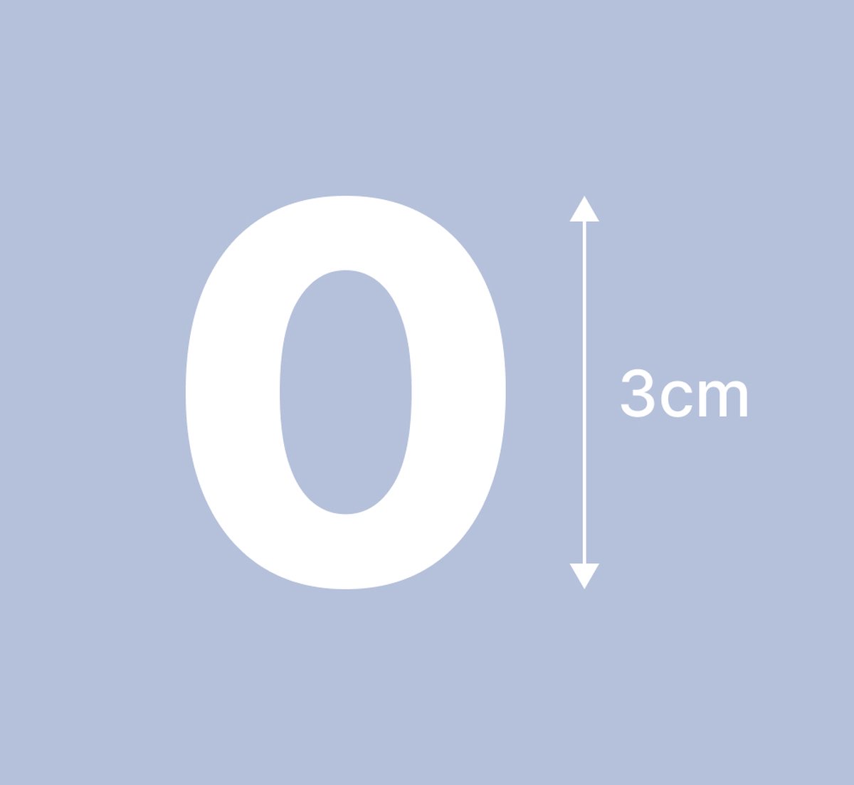 Cijfer stickers / Plaknummers - Set - Wit - 3cm hoog - Geschikt voor ...