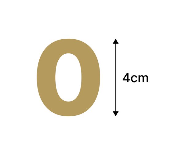Cijfer stickers / Plaknummers - Stickervellen Set - Metallic Goud - 4cm ...