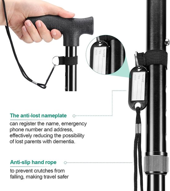 Wandelstok, in hoogte verstelbaar, wandelstokken in tien maten ...